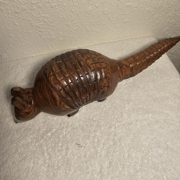 Art | Vintage Hand Carved Wooden Armadillo 5 Tall 18 Long | Poshmark